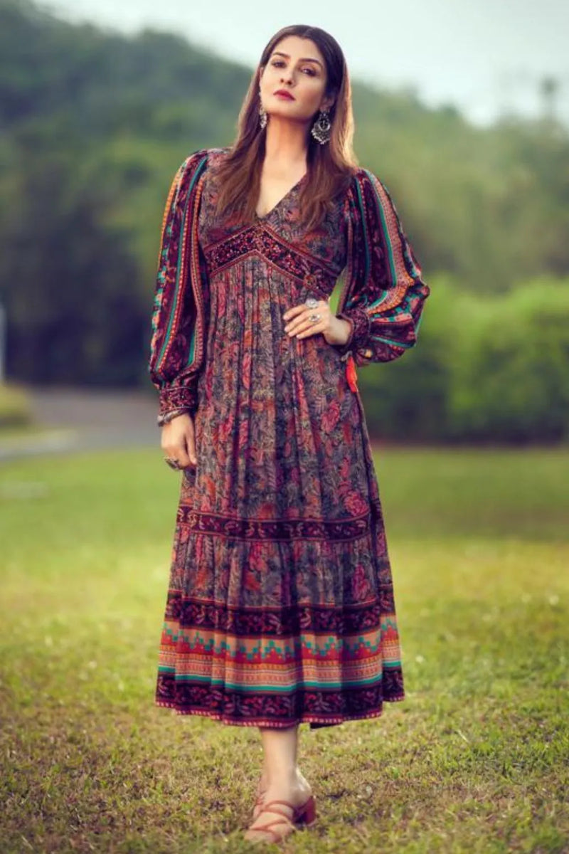 Raveena Tandon In Our Samia Midi Dress | Shop Verb